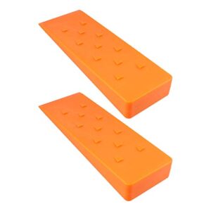 Felled Spiked Tree Felling Wedges for Tree Cutting – 10in Orange Plastic Felling Wedge, Logging Tools – 2 Pack