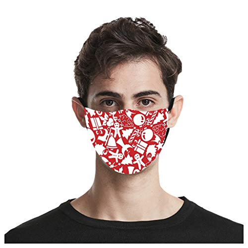 PENATE Red -Merry-Christmas Adult Women and Men Washable Cotton Facemasks Mouth C-Over-Ship from U.S.