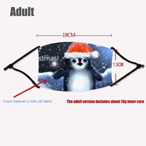 PENATE Adult Washable Face Bandanas 3D Christmas Cute Dog Cat Prints Facemasks -Filter Can Be Placed-Ship from U.S.