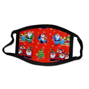 penate kids’ merry christmas print breathable face bandanas reusable&washable cotton comfortable facemasks