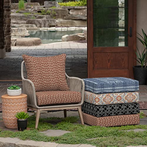 Arden Selections Outdoor Deep Seating Cushion Set 24 x 24, Rust Red Brushed Texture