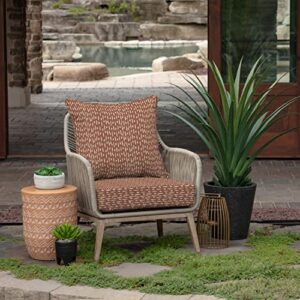 Arden Selections Outdoor Deep Seating Cushion Set 24 x 24, Rust Red Brushed Texture