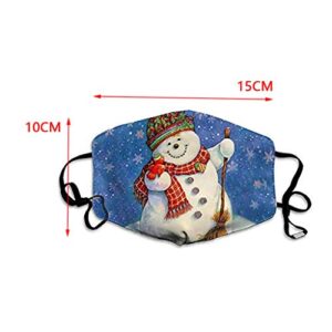 PENATE Children outdoor Cute Christmas Printing Adjustable Rope Washable Facemasks for Kids