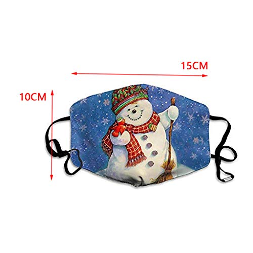 PENATE Children outdoor Cute Christmas Printing Adjustable Rope Washable Facemasks for Kids