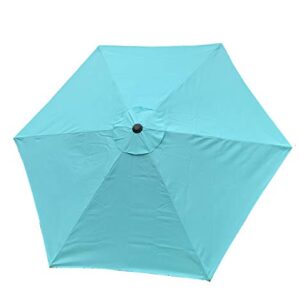 BELLRINO DECOR 10ft 6 ribs Replacement PEACOCK BLUE STRONG AND THICK Umbrella Canopy (Canopy Only) PEACOCK-106