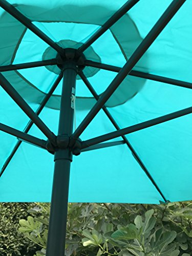 BELLRINO DECOR 10ft 6 ribs Replacement PEACOCK BLUE STRONG AND THICK Umbrella Canopy (Canopy Only) PEACOCK-106