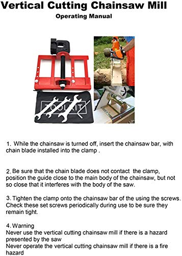 HVUE Vertical Chainsaw Mill Lumber Cutting Guide Saw Steel Timber Chainsaw Attachment Cut Guided Mill Wood for Builders and Woodworkers