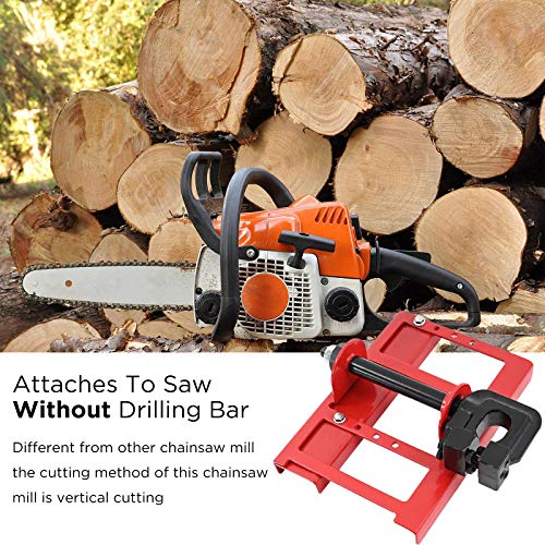 HVUE Vertical Chainsaw Mill Lumber Cutting Guide Saw Steel Timber Chainsaw Attachment Cut Guided Mill Wood for Builders and Woodworkers