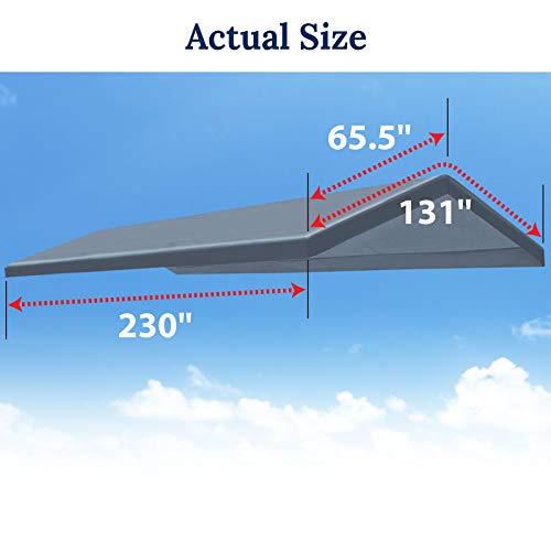 BenefitUSA Upgraded Muliti Color Canopy ONLY 10'x20' Carport Replacement Canopy Outdoor Tent Garage Top Tarp Shelter Cover with Ball Bungees (Grey)