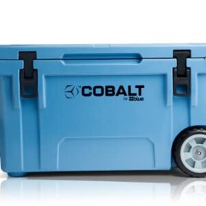 Cobalt 55 Quart Roto Molded Super Ice Cooler | Large Ice Chest Holds Ice Up to 5 Days | (Cobalt Blue (Wheeled))