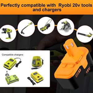 Moticett 3.6Ah Ni-Mh Replacement Battery Compatible with Ryobi 18V Battery P100 Compatible with Ryobi 18 Volt Battery ABP1801 ABP1803 BPP1820 130224007 130224028 130255004 Cordless Power Tools