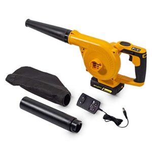 sploty leaf blower cordless with battery and charger, dc 20v 2.0ah lithium ion best cordless leaf blower, 145 mph (max) electric leaf blower cordless, foldable 7 gear speed cordless leaf blower vacuum