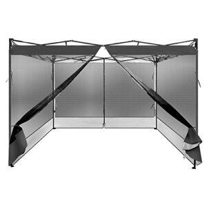 Leader Accessories Mesh Screen Zippered Wall Panels for 10' x 10' Canopy (Tent Walls Only, Frame and Top Not Included) (Grey mesh Wall)