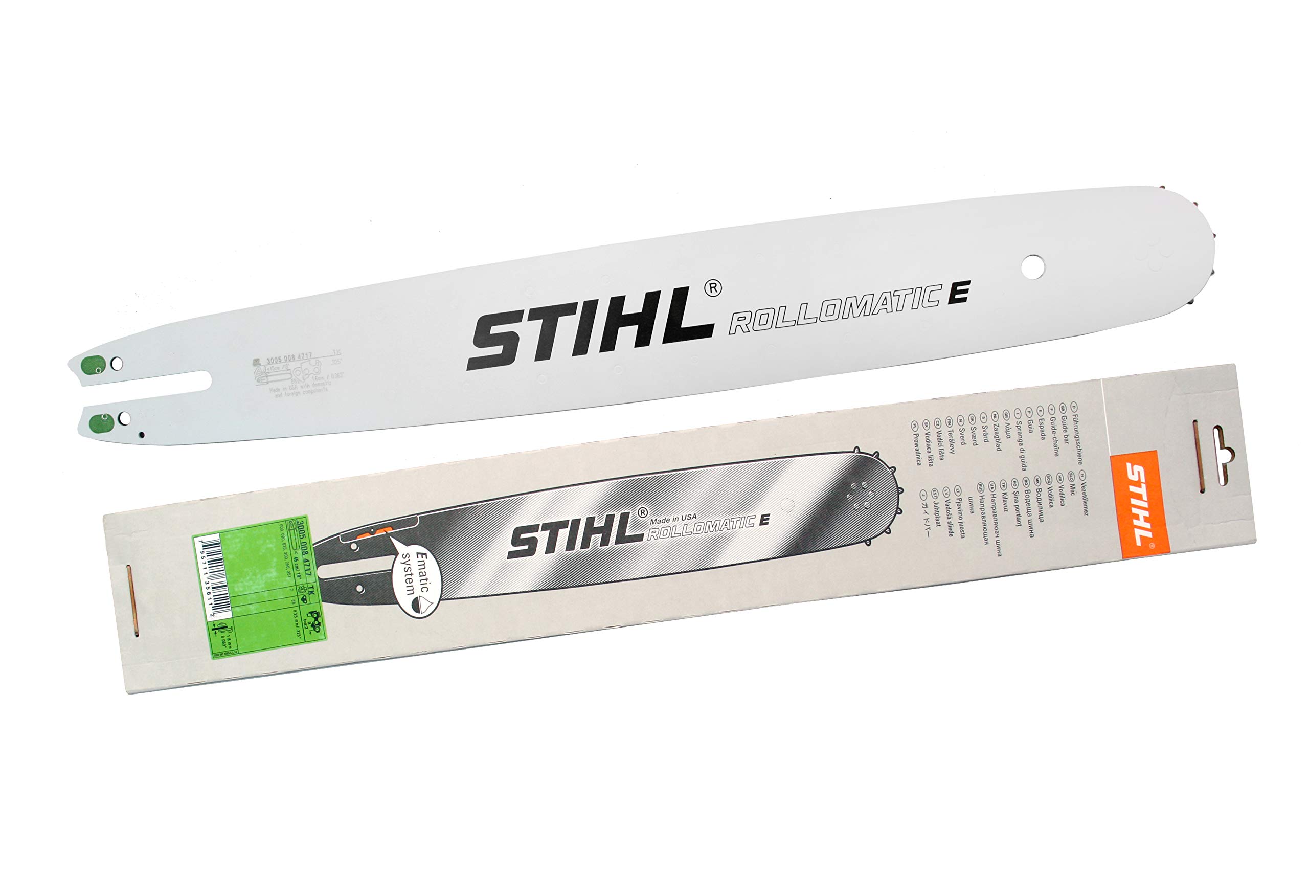 STIHL 3005 008 4717 Rollomatic E Chain Saw Bar, 18-Inch