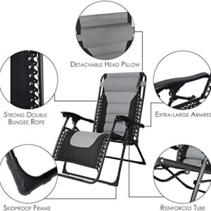 WYKDD Sun Loungers for Garden, Reclining Loungers Chair with Cup Holder & Cushions, Adjustable Headrest, Foldable Lounger