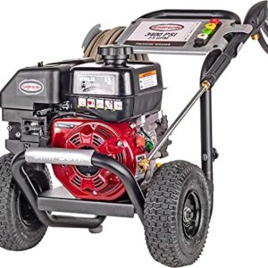 Simpson Cleaning MS61085 MegaShot 3400 PSI Gas Pressure Washer, 2.5 GPM, Kohler SH270, Includes Spray Gun and Extension Wand, 5 QC Nozzle Tips, 5/16-in. x 25-ft. MorFlex Hose, Black