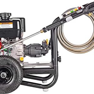 Simpson Cleaning MS61085 MegaShot 3400 PSI Gas Pressure Washer, 2.5 GPM, Kohler SH270, Includes Spray Gun and Extension Wand, 5 QC Nozzle Tips, 5/16-in. x 25-ft. MorFlex Hose, Black