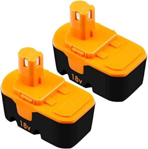 [upgraded to 3.6ah] 2 pack p100 replacement battery compatible with ryobi 18v battery one+ power tools replace for p101 abp1803 bpp1820 1322401 1400672 130224007 1323303 battery cordless power tools