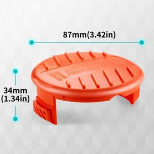 Trimmer Line Cap and Spring for BLACK+DECKER,Trimmer Replacement Spool Cap Covers Compatible for Black+Decker AFS Trimmer (RC100P),Black and Decker Weed Eater Parts,4 Pack ( 4 Spool Cap+4 Spring )