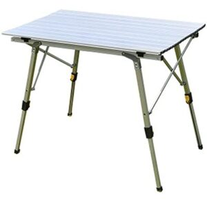 LIRUXUN Outdoor Folding Table and Chair Camping Aluminum Picnic Table Waterproof and Durable Folding Table Desk