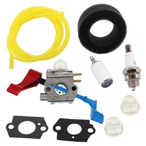 uspeeda carburetor for weedeater fb25 fb-25 blower c1u-w46 545180864 fuel line air fuel filter