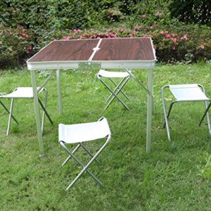 LIRUXUN Folding Table Portable Outdoor Folding Tables Slim Lightweight Small Family Table Suitable for Fishing，Picnic，Camping and Trave