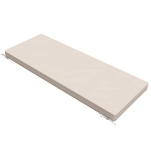 aaaaacessories outdoor/indoor bench cushion for patio furniture bench/swing/settee, 59 x 18 x 3 inch, light beige