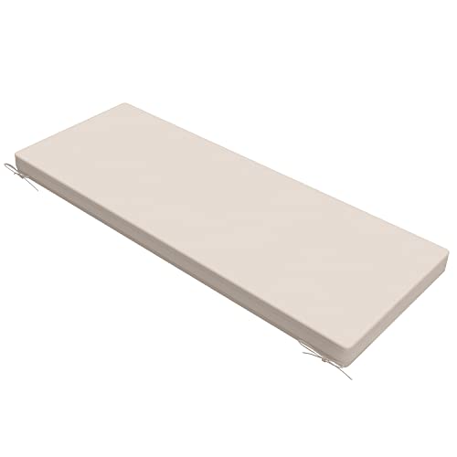 AAAAAcessories Outdoor/Indoor Bench Cushion for Patio Furniture Bench/Swing/Settee, 59 x 18 x 3 Inch, Light Beige