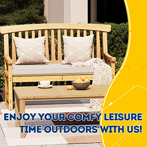 AAAAAcessories Outdoor/Indoor Bench Cushion for Patio Furniture Bench/Swing/Settee, 59 x 18 x 3 Inch, Light Beige