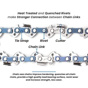 10" Intended Chainsaw Chain Worx 50033429 WG322 WG322.9 WG323 WG323.9 10" Cordless 3/8lp 40DL 043