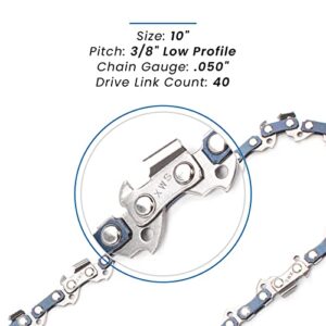 10" Intended Chainsaw Chain Worx 50033429 WG322 WG322.9 WG323 WG323.9 10" Cordless 3/8lp 40DL 043