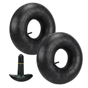 (2) two 13×6.50-6 lawn mower tire tube tr13 rubber valve stem 13/650-6 13×5.00-6