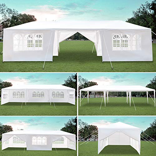 10'x30' Outdoor Party Wedding Tent Canopy Waterproof Camping Gazebo, White Outdoor Gazebo Canopy Wedding Party Tent 8 Removable Walls (US Shipping)