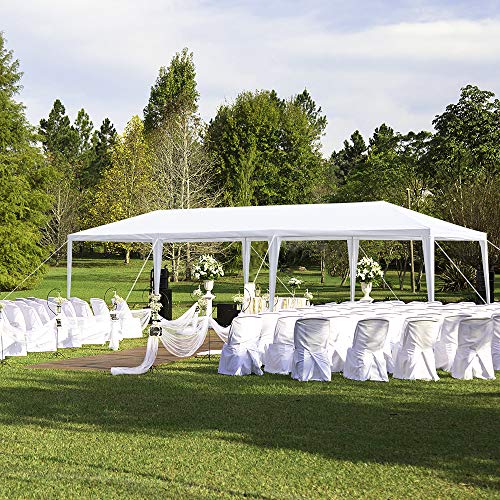 10'x30' Outdoor Party Wedding Tent Canopy Waterproof Camping Gazebo, White Outdoor Gazebo Canopy Wedding Party Tent 8 Removable Walls (US Shipping)