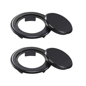 tunamaqu 2″ umbrella hole ring plug set, table hole cover, for tempered glass outdoors patio table (pack of 2, black) …