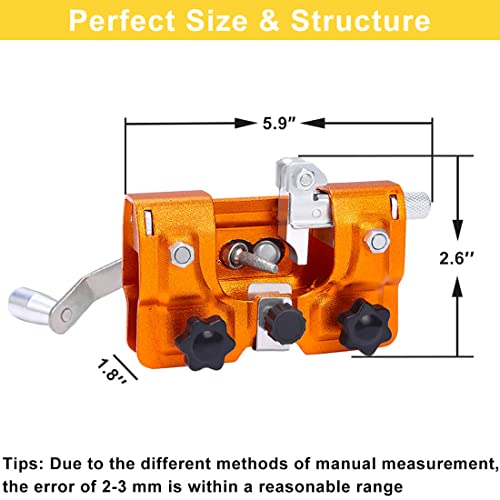 Latest Version Chainsaw Sharpening Jig, Chain Saw Sharpener Tool with 3Pcs Hard Tungsten Sharpening Burr, Universal Chain Saw Chain Sharpening Jig Kit for 4"-22" Kinds of Chain Saws and Electric Saws