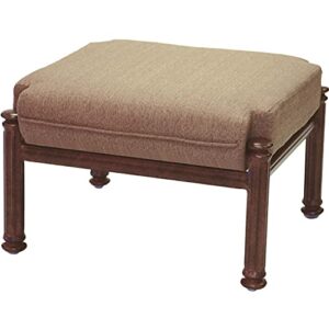 darlee santa barbara cast aluminum patio ottoman – antique bronze