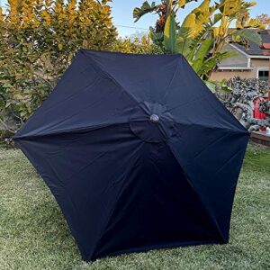 BELLRINO Replacement * BLACK * Umbrella Canopy for 9 ft 6 Ribs (Canopy Only) (BLACK-96)