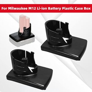 MOONDKIST 4Pack M12 Battery Case Replacement, M12 Battery Cover, M12 Battery Plastic Case Top Shell for Milwaukee 48-11-2411 Li-ion Battery