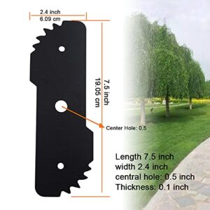 2 PK 243801-02 Edger Blade (7-3/4" x 2-3/4"), Compatible with Black & Decker LE750 & EH1000 ‎EB-007AL Lawn Edger Blade - Replacement 243801-00, 243797-00, 40-519, for Craftsman Model CMEED400, (2 PK)