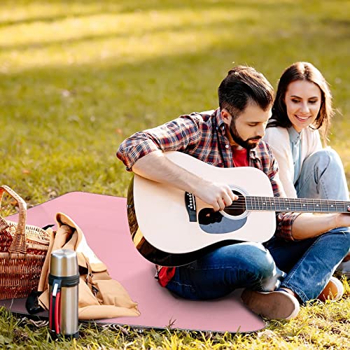 Customized Personalized Large Picnic Blanket Waterproof, Custom Beach Handy Mat Portable, Customizable Photo Text Camping Mat for Outdoor, Beach, Camping LightPink 58.3 x 58.3 inch