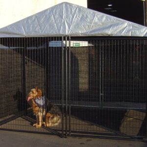 Lucky Dog Weatherguard Extra Large Shade Cloth/Winterization Kit with Grommets (57in. H x 34ft. L), Fits 10ft. X 10ft. Or 5ft. X 15ft. Outdoor Cages and Pens