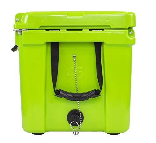 Frosted Frog Original Green 45 Quart Ice Chest Heavy Duty High Performance Roto-Molded Commercial Grade Insulated Cooler