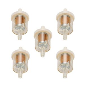 milttor 5 packs 493629 691035 fuel filter fit briggs & stratton replace john deere am108356 toro/wheel horse 71-5960 kohler