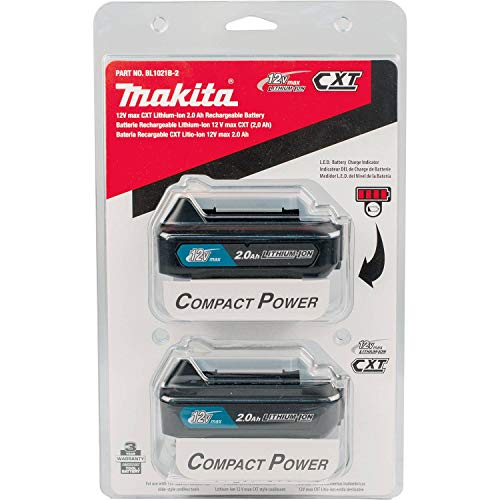 Makita BL1021B-2 12V max CXT Lithium-Ion 2.0 Amp Battery (2 Pack)