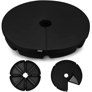 rhino basemate eva material – patio umbrella base weights up to 200 lb. | for cantilever umbrella, regular umbrella, or any offset umbrella base | 4-part, 900d heavy-duty, all-weather (round)