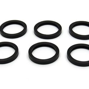 (6 Pack) Gas Can Spout Gasket Seals - Universal Rubber Replacement Gasoline/Fuel Jug Washer Seals (Upgraded Version, Compatible with Ethanol, Stabilizer, etc)