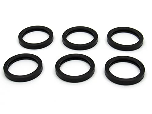 (6 Pack) Gas Can Spout Gasket Seals - Universal Rubber Replacement Gasoline/Fuel Jug Washer Seals (Upgraded Version, Compatible with Ethanol, Stabilizer, etc)