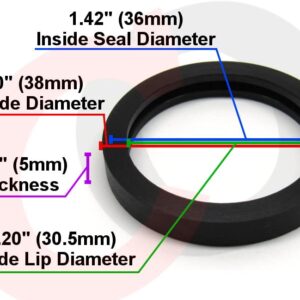 (6 Pack) Gas Can Spout Gasket Seals - Universal Rubber Replacement Gasoline/Fuel Jug Washer Seals (Upgraded Version, Compatible with Ethanol, Stabilizer, etc)