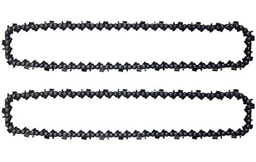 Opuladuo 2PC 10-inch Replacement Chain for Greenworks PS80L210, PS80L00, PS60L210, PS60L00 Pole Saw - 1/4" - .050" - 58 DL